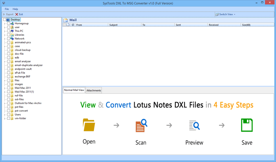 DXL to MSG Converter Tool – Export DXL Calendar & Emails to MSG File