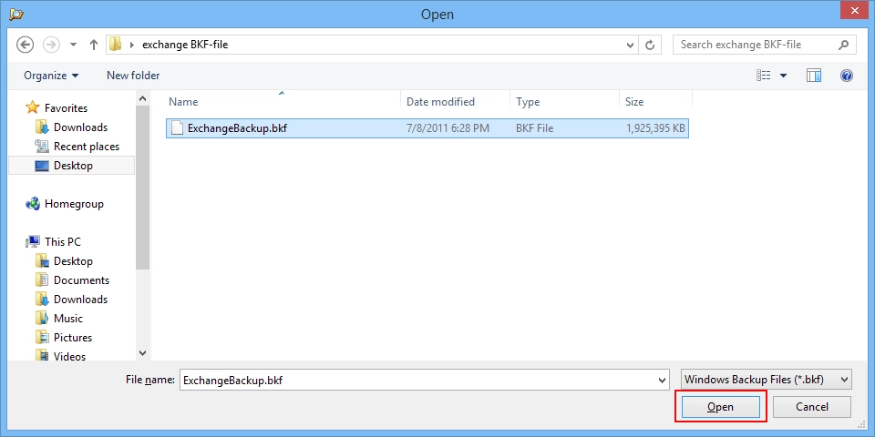 Restore Exchange Mailbox BKF Tool – Efficiently Recover EDB Backup File