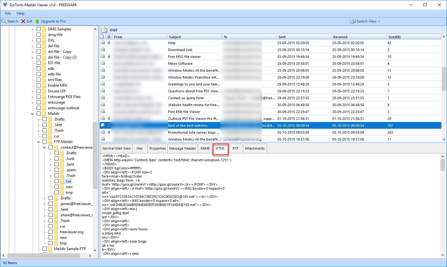 Maildir Reader Tool – Open and Read Maildir & Maildir++ Files