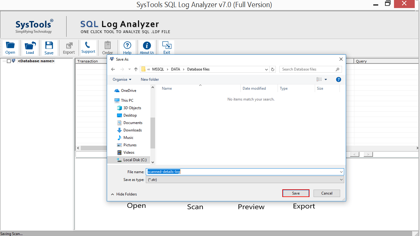 Sql Log Analyzer Open View Read And Export Transactions Log Ldf Files